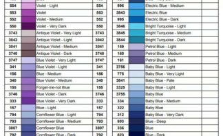 💎 Ultimate pack! 4 DMC color charts for diamond painting in PDF and ...