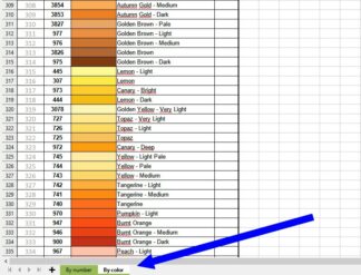 💎 DMC diamond painting color chart (Excel spreadsheet XLSX download ...