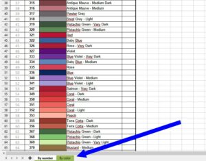 💎 DMC diamond painting color chart (Excel spreadsheet XLSX download ...